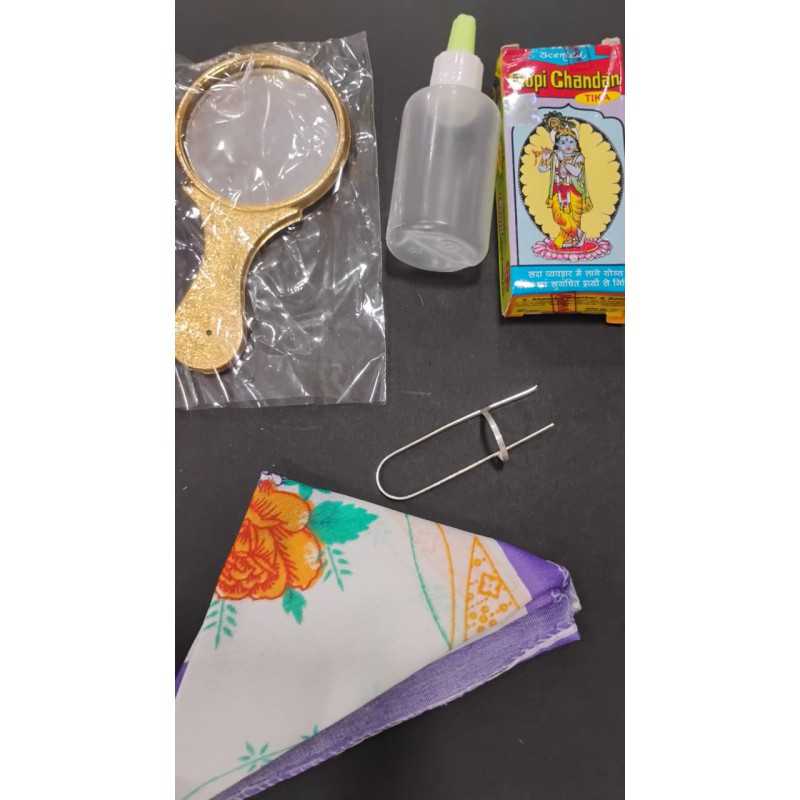 Tilak Box Set with Gopi Chandan, Dropper, Stamp, Mirror & Hanky ...