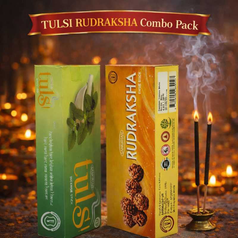 ISKCON MAYAPUR TULSI RUDRAKSHA COMBO PACK INCENSE STICKS